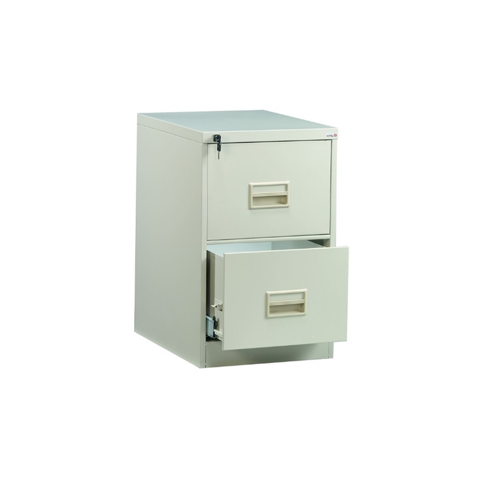 2 DRAWER FILING CABINET WITH RECESS HANDLE ST-106C (LIGHT GREY)
